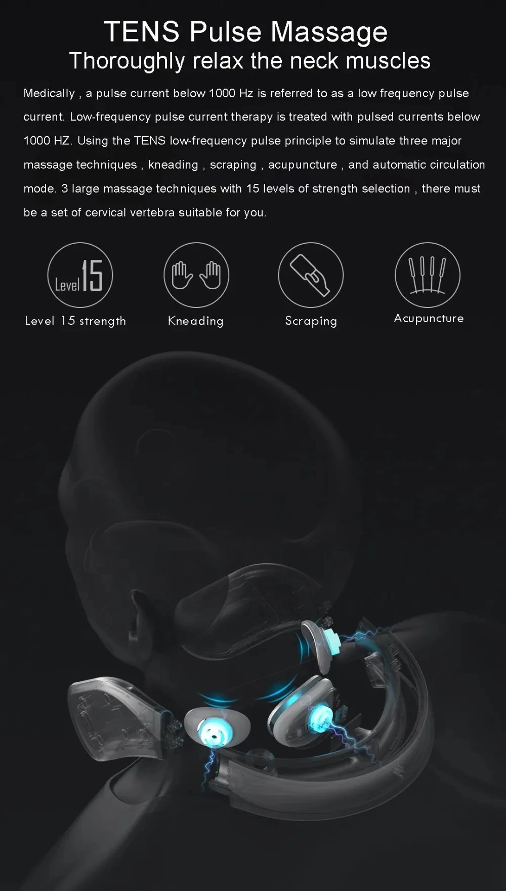 Jeeback Cervical Massager G2 Tens Pulse Back Neck Massager Far Infrared ...