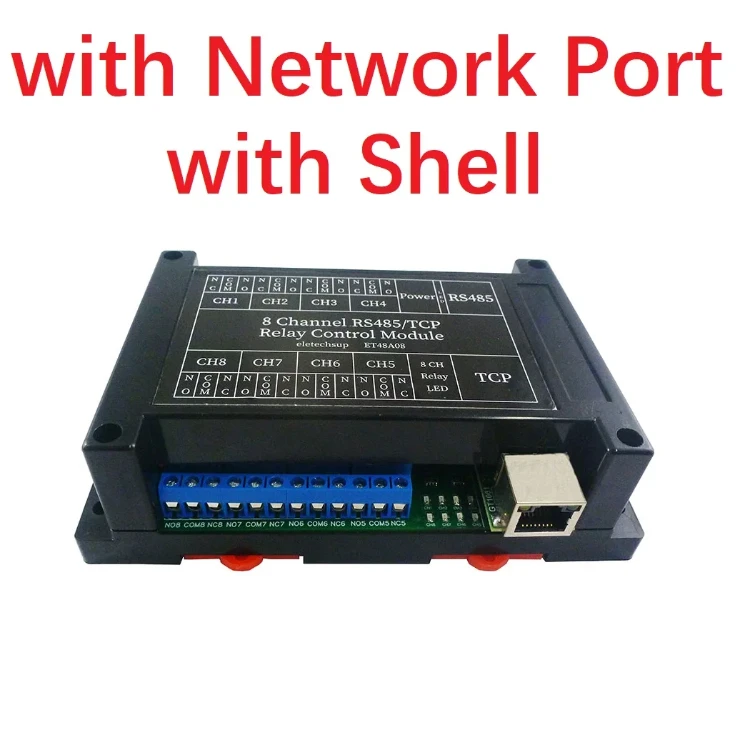 ET48A08 12V 8 Channel Ethernet Relay Network Switch Modbus MQTT TCP UDP Web HTTP RS485 Timer ...