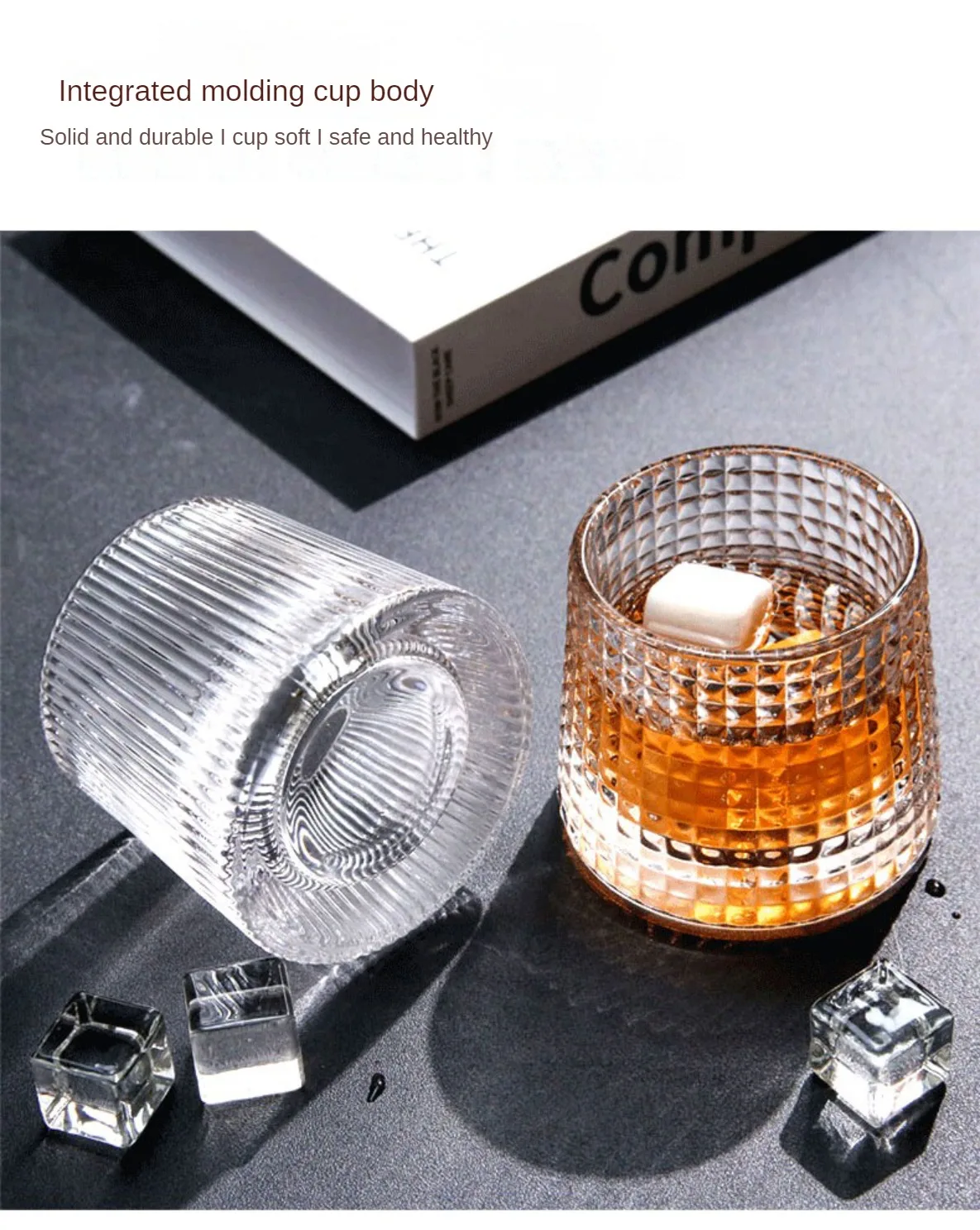 160ml 4-pieces Set Household Gift Box Bar Lead-free Glass Whisky Glass Wine Cup Stemless Wine ...