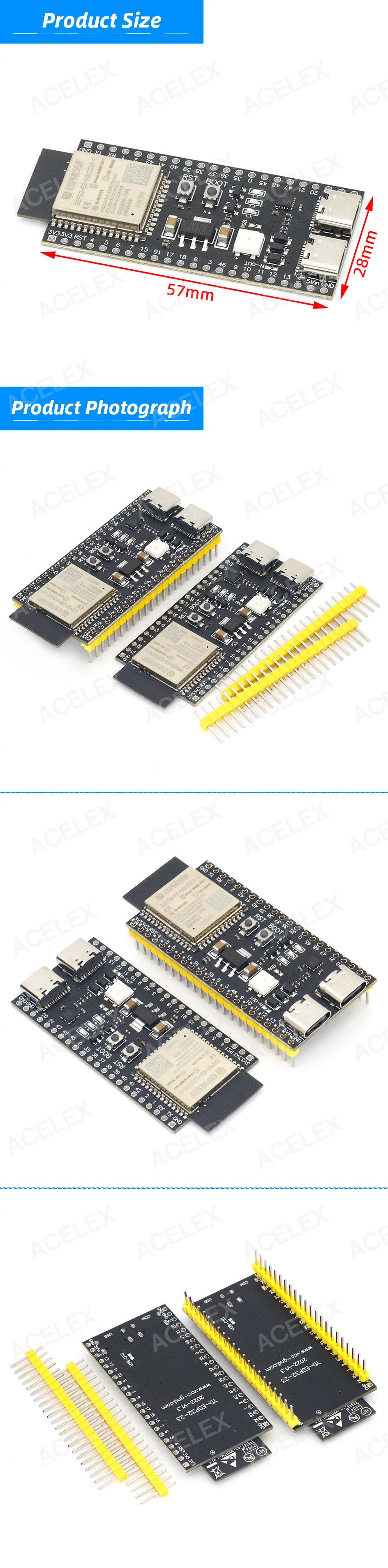 Esp32 Esp32 S3 Wifi 블루투스 사물 인터넷 듀얼 Type C 개발 보드 코어 보드 Esp32 S3 Devkit C N16r8 Arduino 용