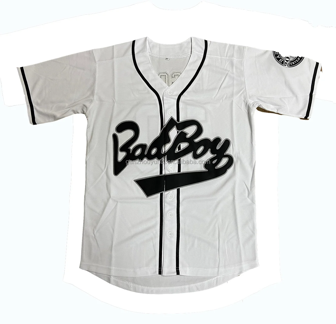 Custom Made White Blank Badboy #10 Full Button Baseball T Shirt Club Jersey - Buy Club Fans ...
