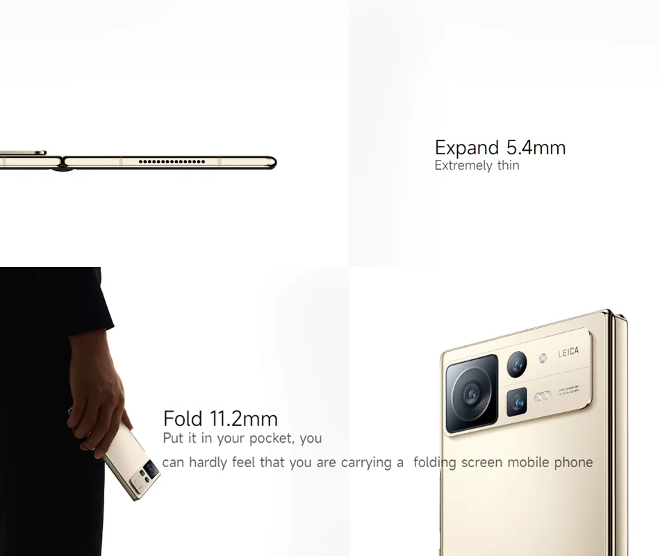 Global Rom Used Xiaomi Mi Mix Fold 2 Folded Smartphone 8.02" Folded Screen 67w Charge Snapdragon ...