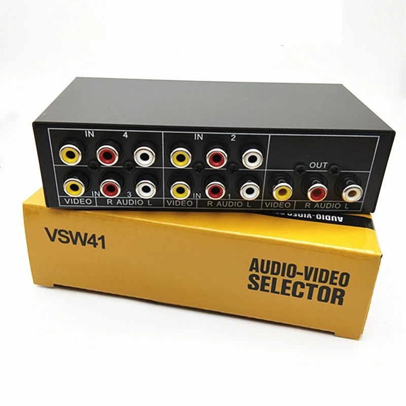 VSP4 Audio Video Switcher AV Switcher Audio Switcher 4 Switch 1 AV4 in 1 Out| Alibaba.com