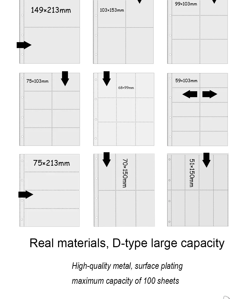 A4 A5 Pu Leather Ring Binder Collect Book Glitter Dazzling Laser Card Book Photo Album Postcard ...