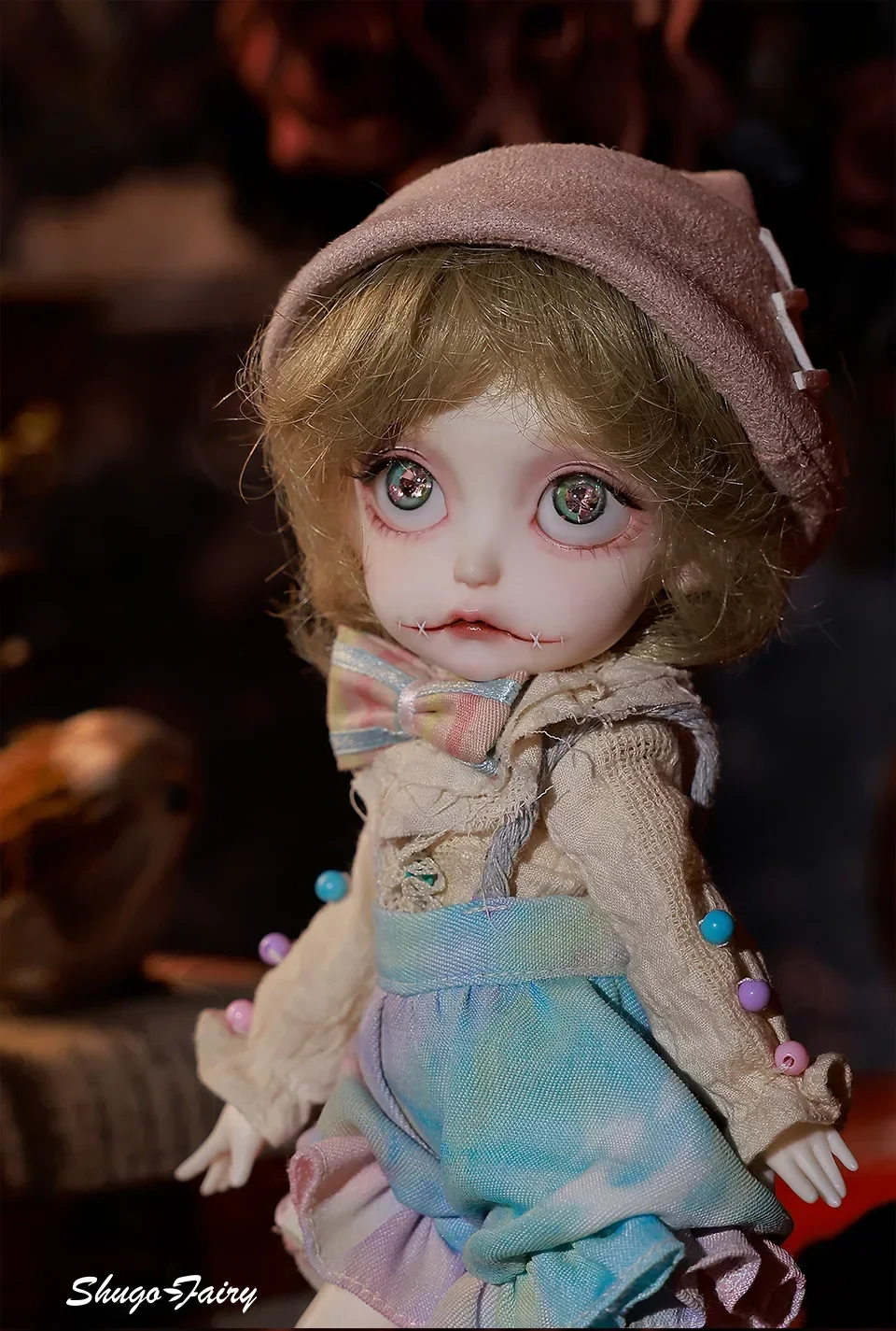 Puppy 1/6 BJD Doll Omelet Magician Retro Resin Ball-Jointed Fullset Blythe Reborn Art for Girls ...