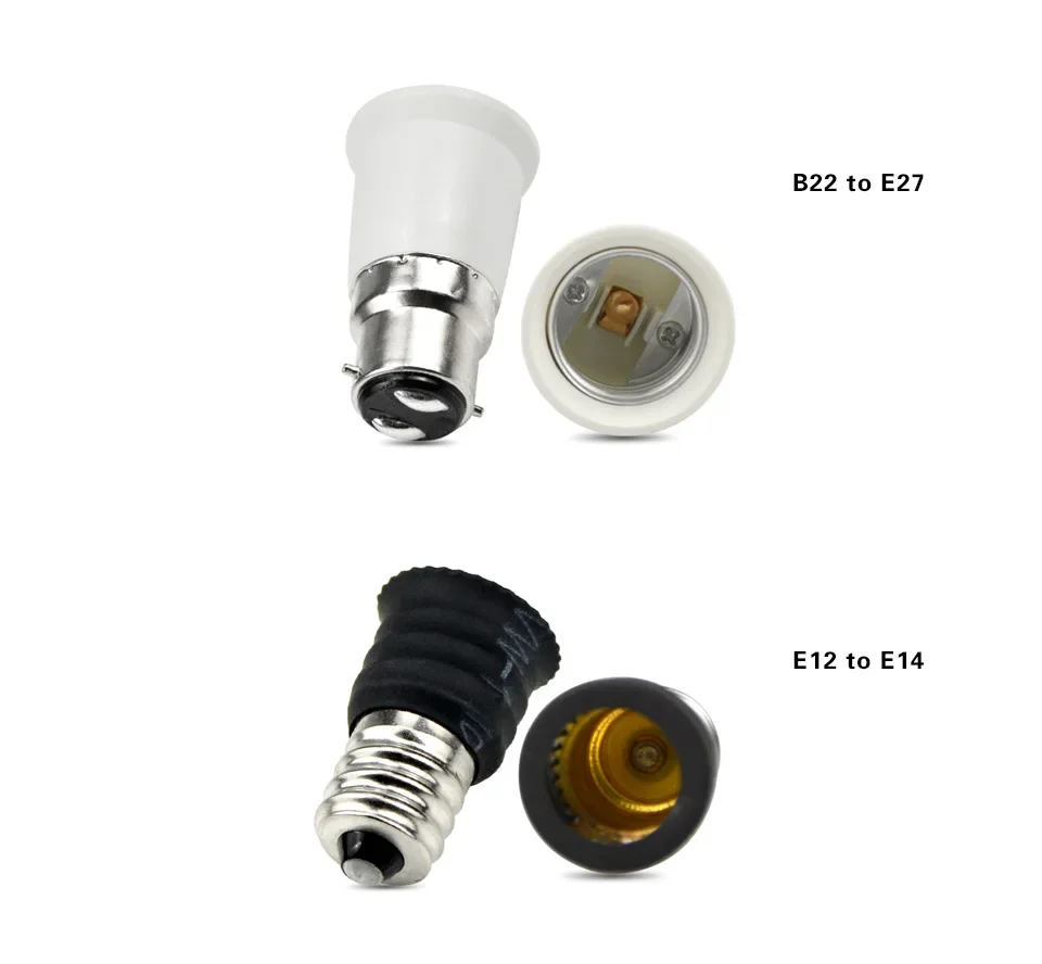 4 Pcs B22 E14to E27 Lamp Sockets Light Adapter Bulb Bases Holders Lamp Sockets Conversion Holder ...
