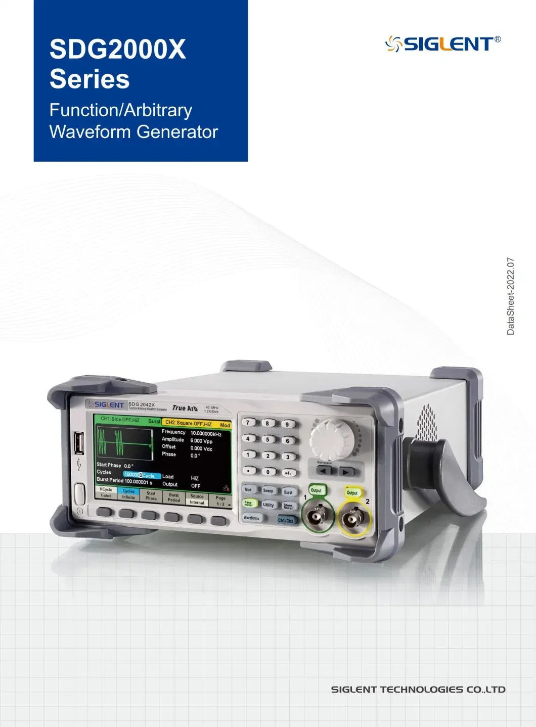 Siglent SDG2000X Series Siglent SDG2042X Function/Arbitrary Waveform Generators Dual Channel ...