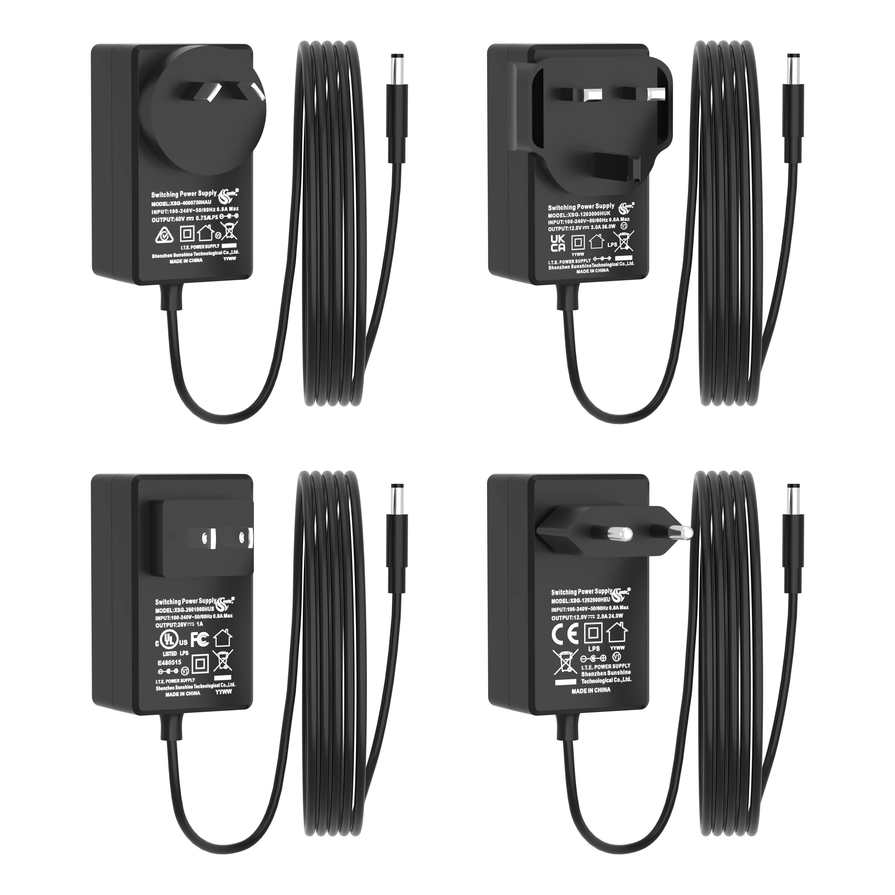 5w-150W 5V~84V 0.5A~10A UL FCC Power Adaptor Supply 5V 9V 12V 15V 19v 24V 36V 40v 1A 1.5A 2A 2 ...