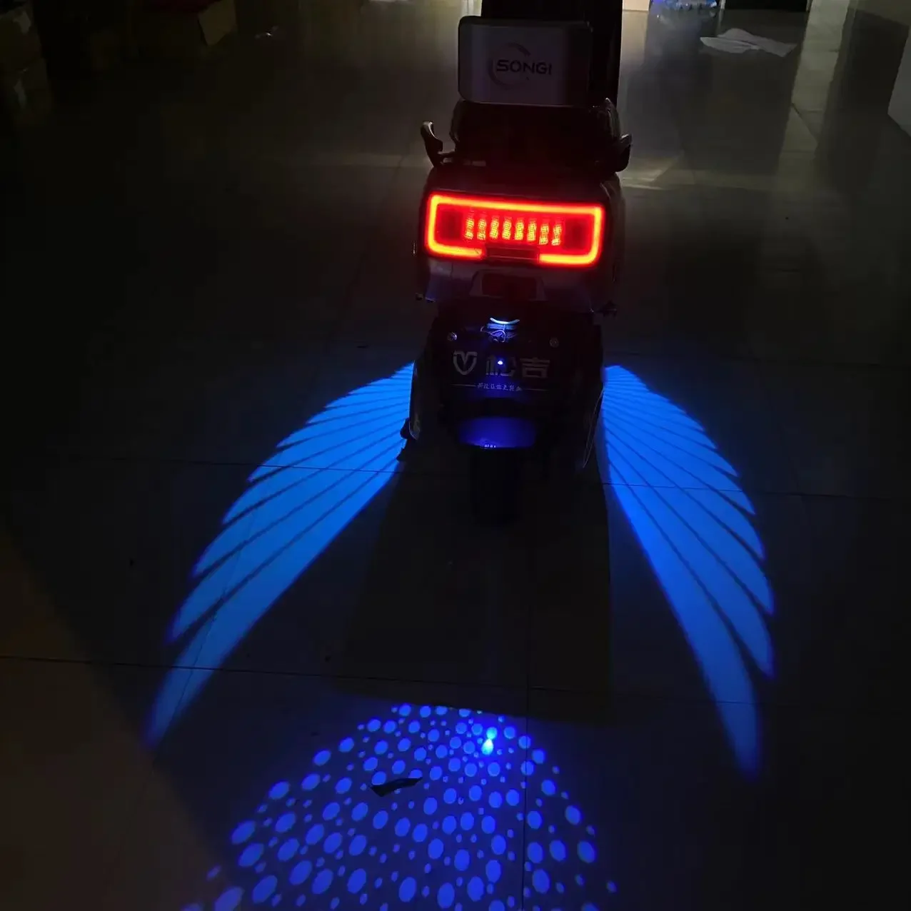 Motorcycle Specific Angel Wing Electric Vehicle Wing Welcome Light Pedal Race Retro Cruise Car ...