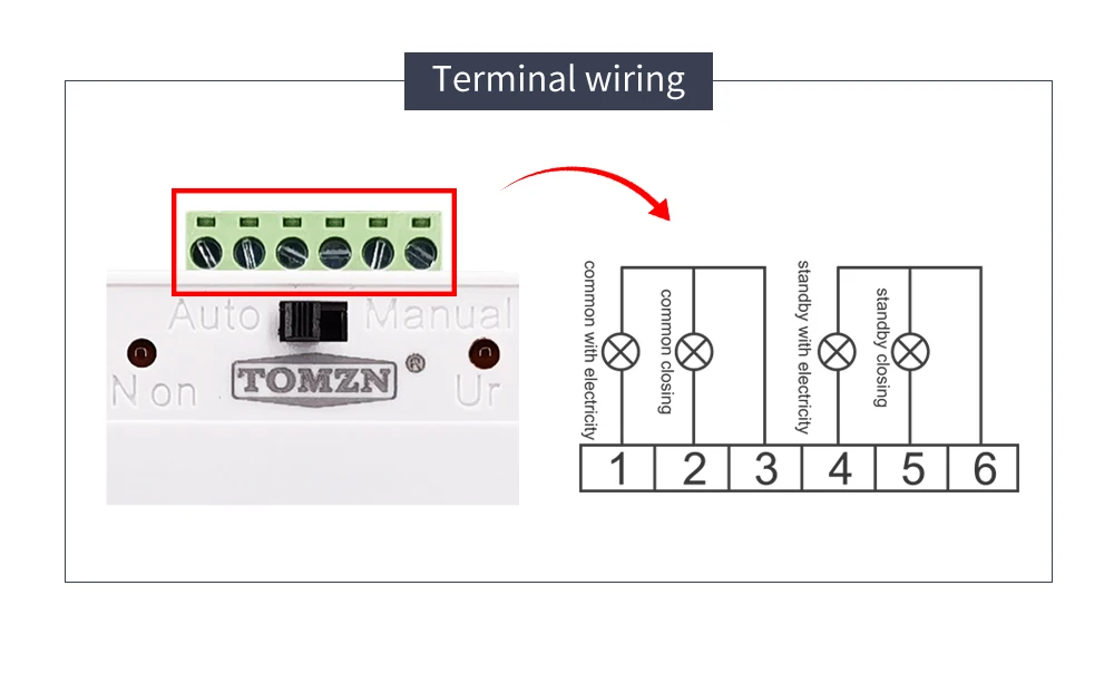 ATS 4P 125A 3 Phase 4 Wire 230V MCB Type Dual Power Automatic Transfer Switch TOMZN TOQ3-4P/125 ...