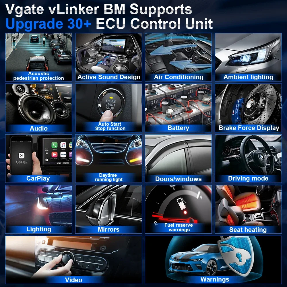 Vgate Vlinker BM - Reliable BMW Diagnostic Tool with Bluetooth