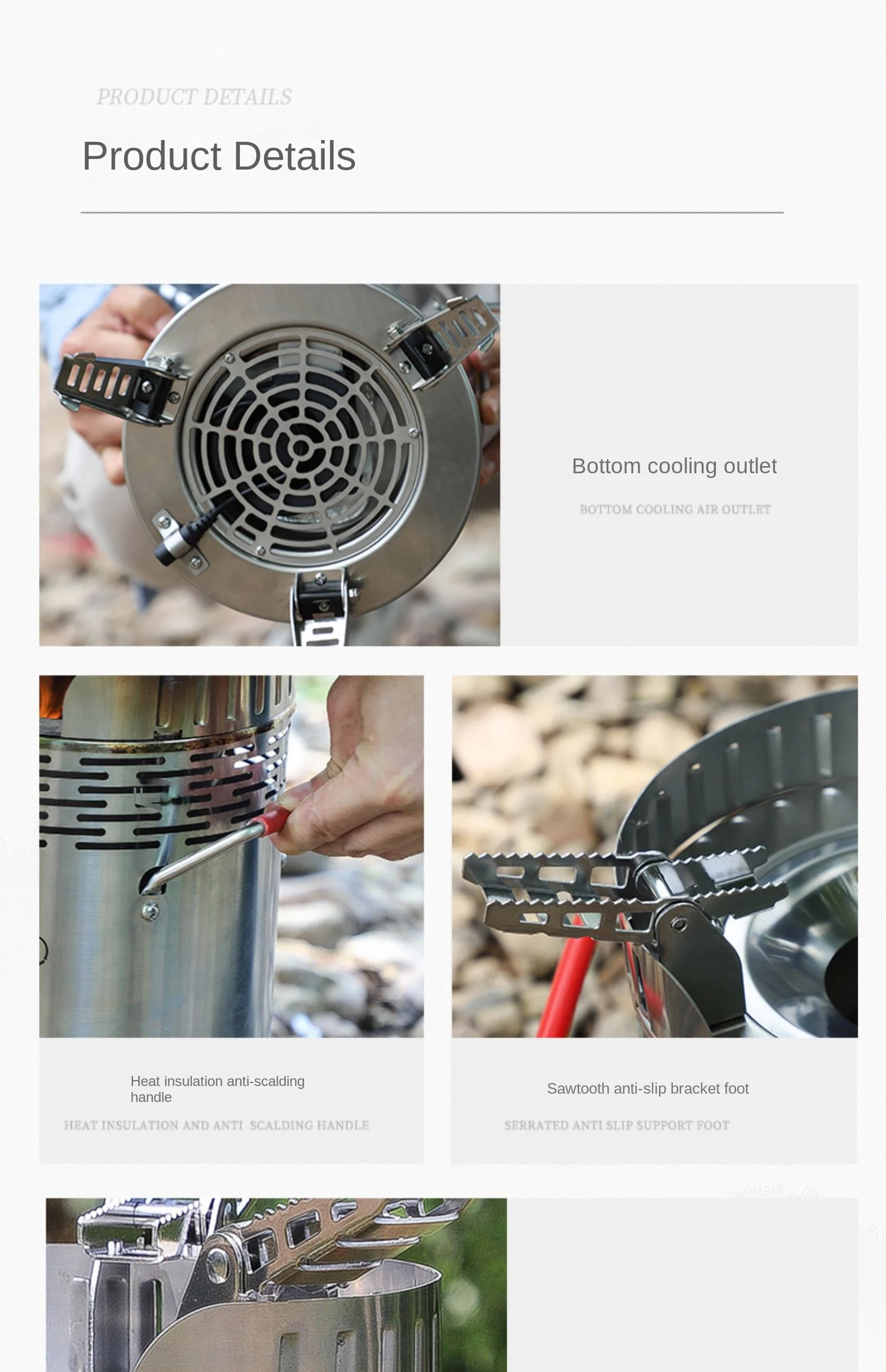 Hot Selling Bulin Bl100-q16 Portable Wood Gas Dual-purpose Stove Foldable Stainless Steel ...