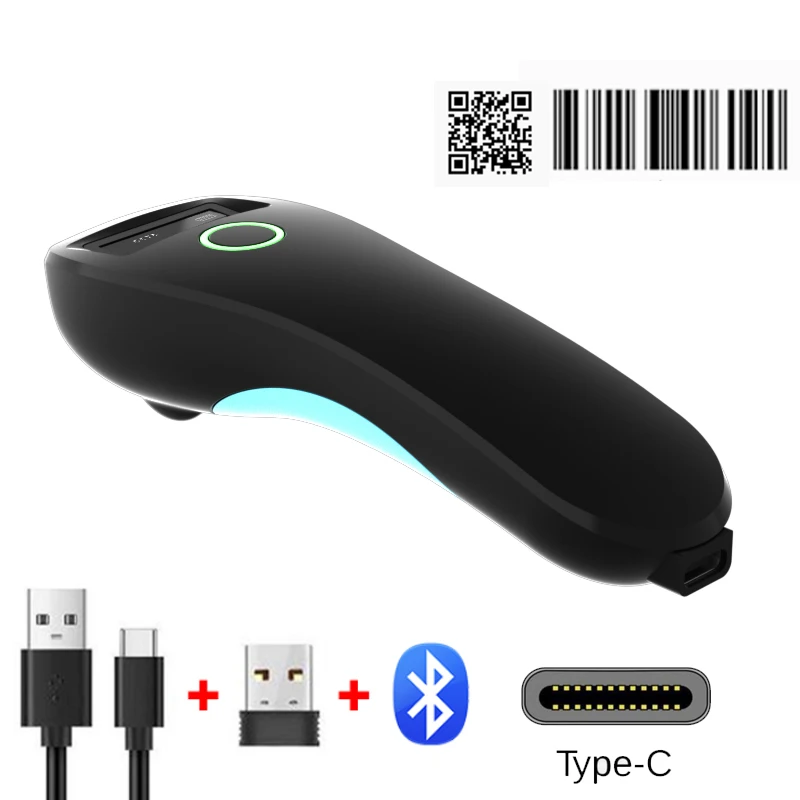 KEFAR 2D Barcode Scanner USB Wired 2.4G Wireless 1D QR PDF417 Mini Bar Code Reader for iPad ...