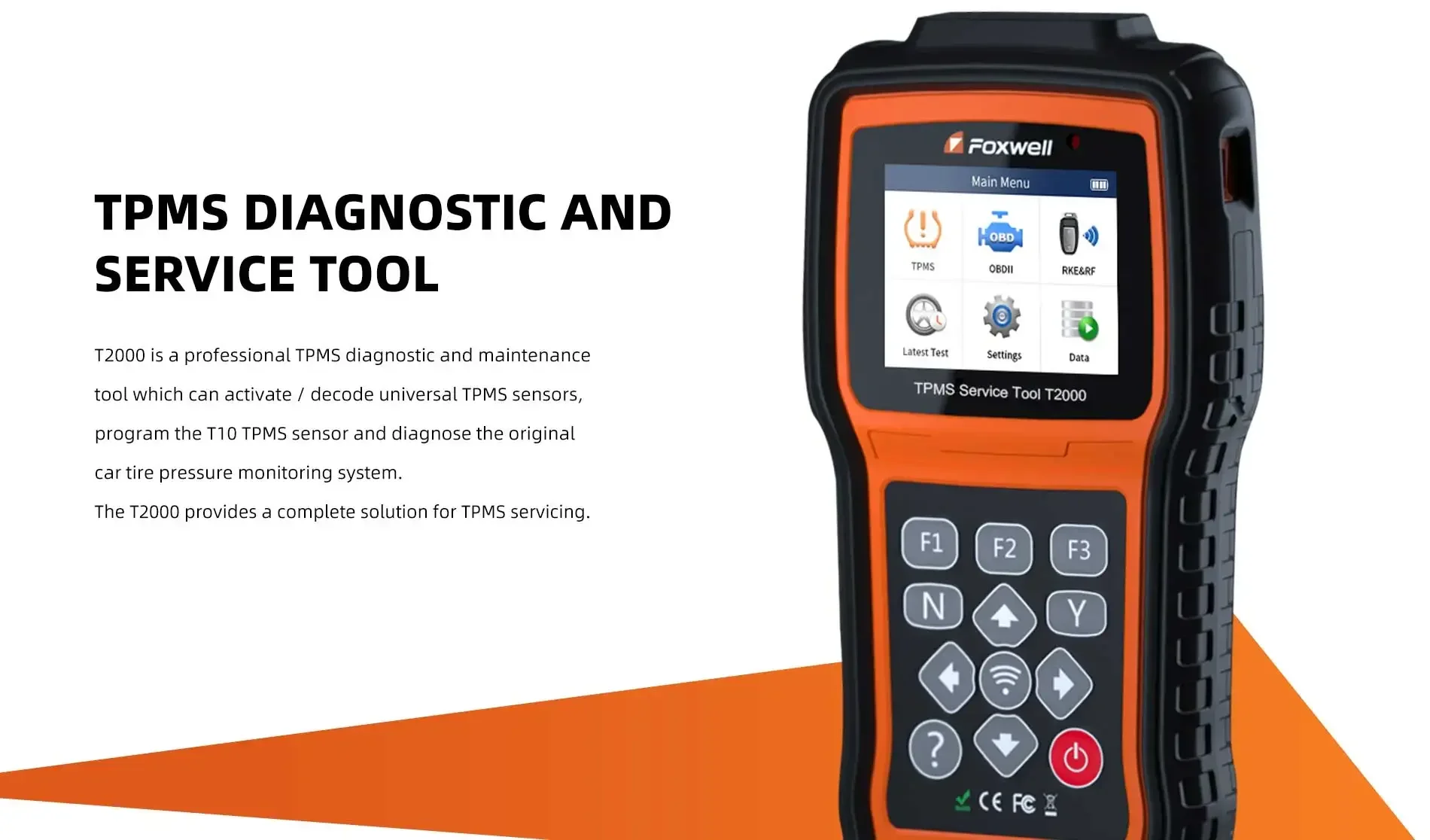 FOXWELL T2000 TPMS Diagnostic and Maintenance Tool T10 Tyre TPMS Sensors Obd2 Scanner Diagnostic ...