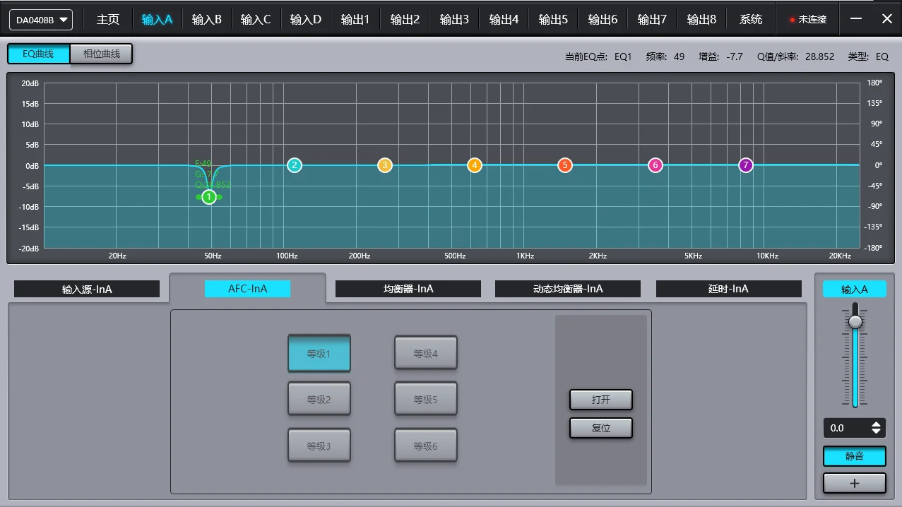 ADSP-21489 Audio Processor - 4 in 8 Out DSP Crossover