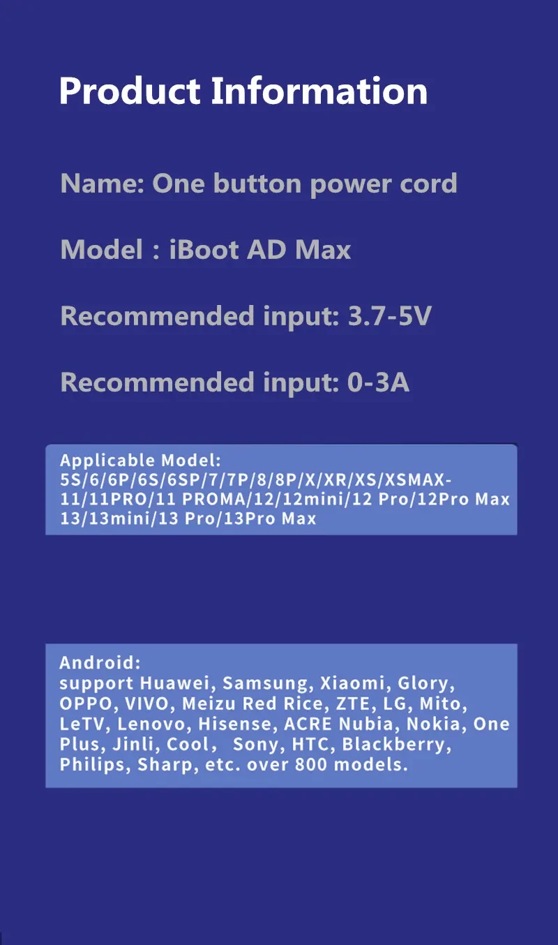 MECHANIC Iboot AD Max - Reliable Power Boot Cable