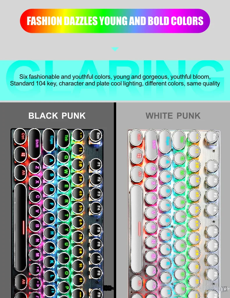 Real Mechanical Keyboard Leaven K660 Rgb Backlit Gaming Mechanical 104 Keys Keyboard - Buy Usb ...