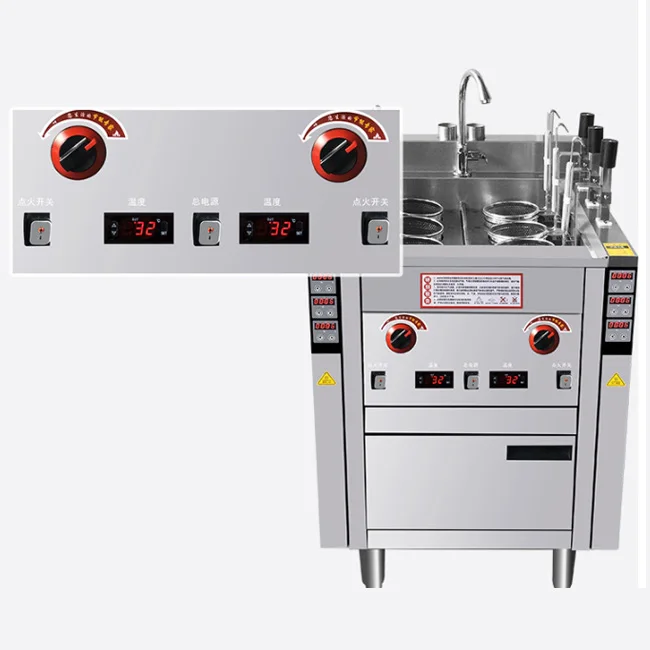 6 Baskets Auto Lift Pasta Cooker Professional Restaurant Pasta Boiler Auto Lift Electric Pasta ...