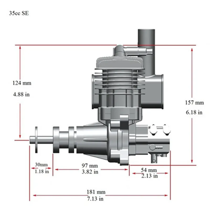 Rcgf Stinger 35cc Se 2 Stroke Rc Model Engines Gasoline Engines Rc Aircraft Rc Airplane Two ...