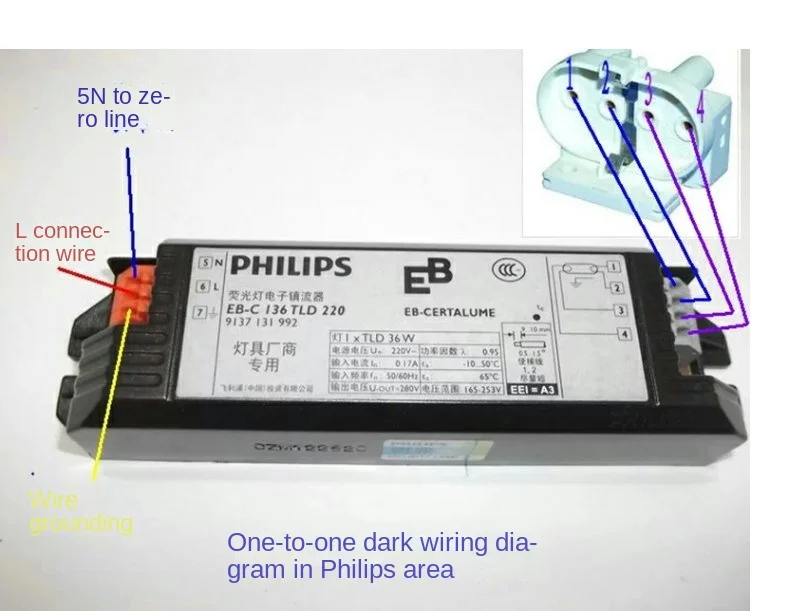 Philips T8 Electronic Ballast - Efficient Lamp Rectifier