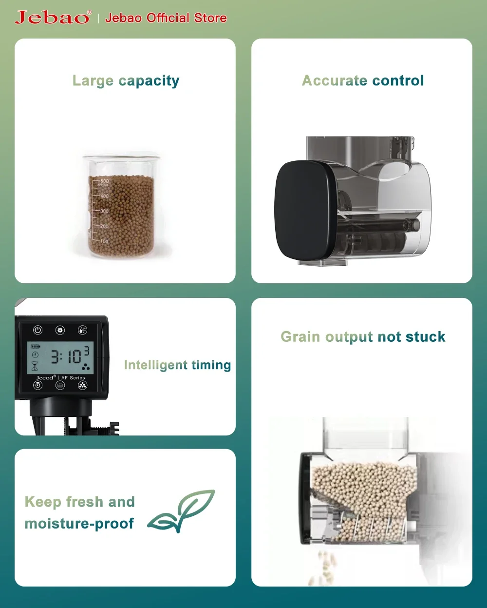 Automatic Fish Feeder Jual Jebao Jecod AF-500 Intelligent Automatic Fish Tank Feeder Digital ...