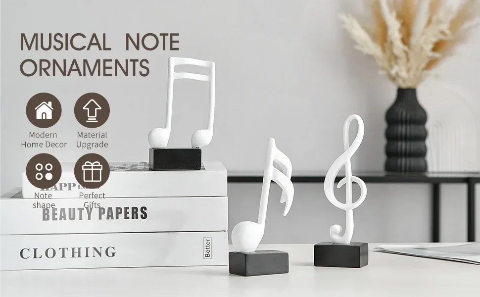 Musical Symbol Figurine - Modern Decor for Living Room