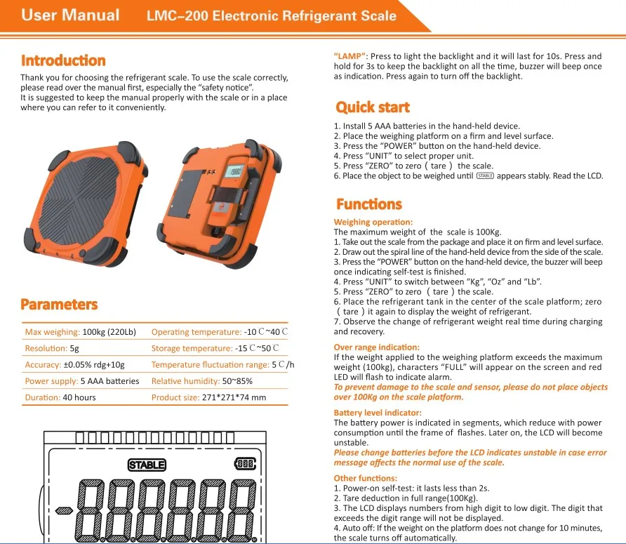 LMC-200 Refrigerant Scale HVAC Freon Charging Scale| Alibaba.com