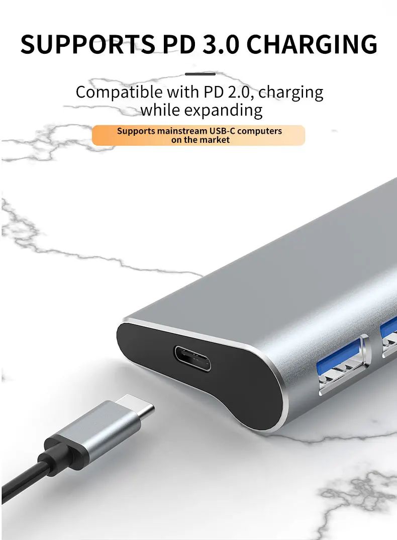 4-port Usb Hub Splitter Docking Station Four-in-one Hub Usb Docking Station Adapter Suitable Usb ...