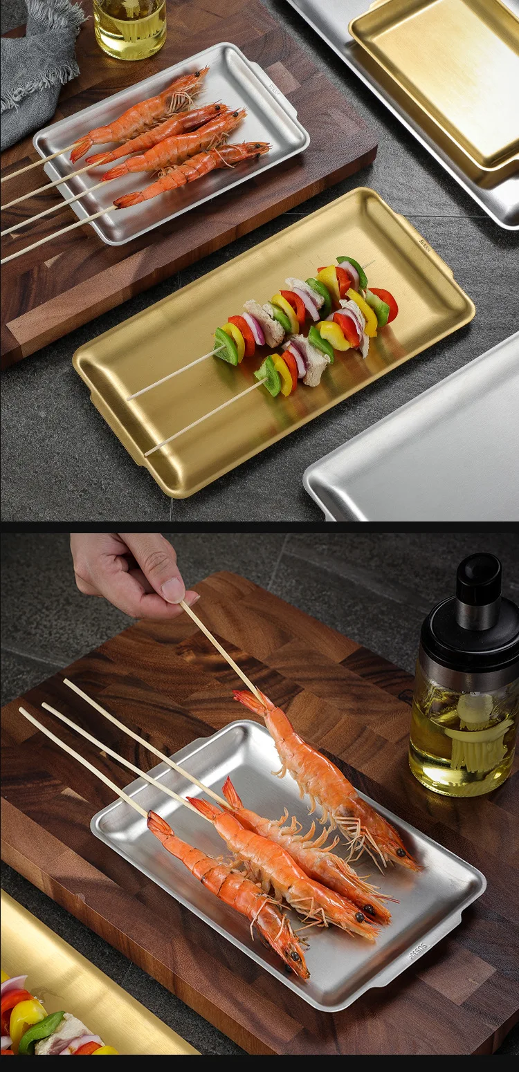 Factory Wholesale Square Thickened 304 Stainless Steel Frosted Sushi ... Factory Wholesale Square Thickened 304 Stainless Steel Frosted Sushi ...
