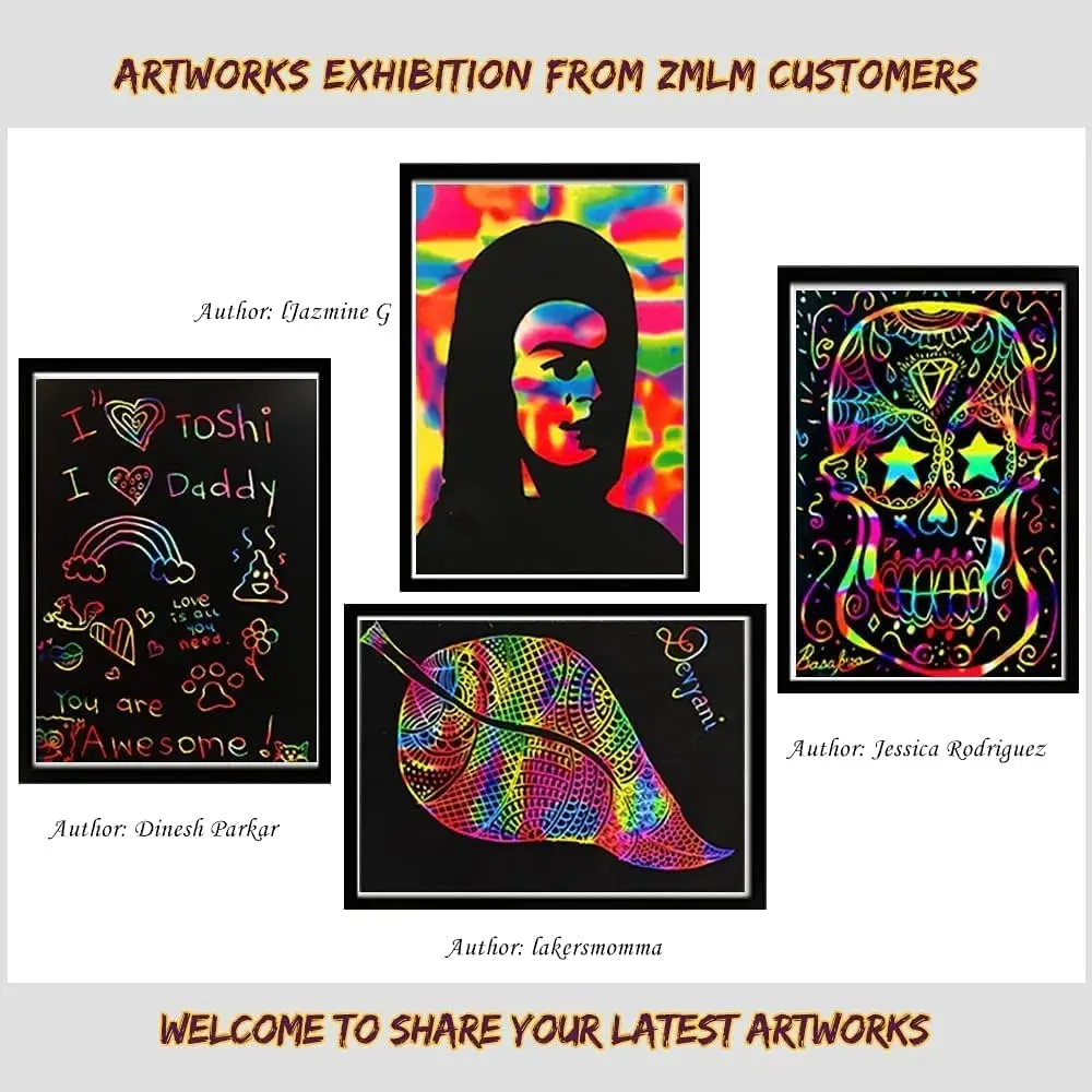 Disn Scratch Paper Art Set,Rainbow Magic Scratch Paper For Kids Black ...