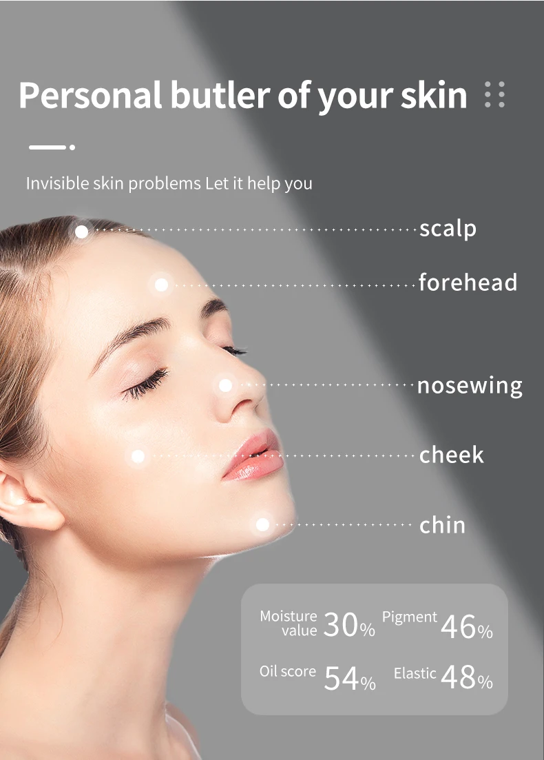 New Skin Analyzer Scalp Hair Camera Scanner Wireless Wifi Connection Compatible With Android Ios