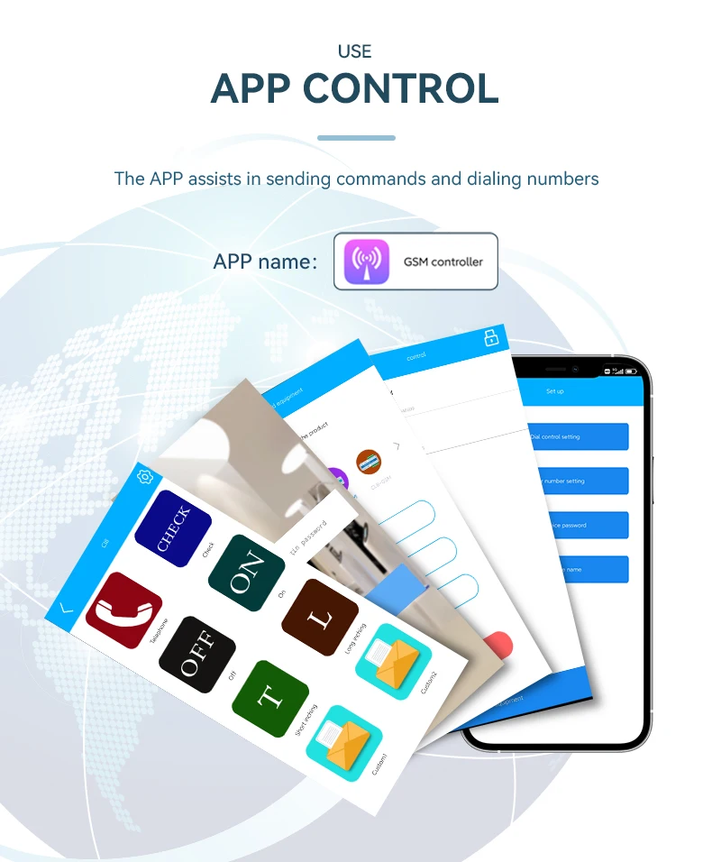 4 Channel Relay Switch Module GSM Alarm SMS Controller KL4 GSM With Power Failure Alert Optional ...