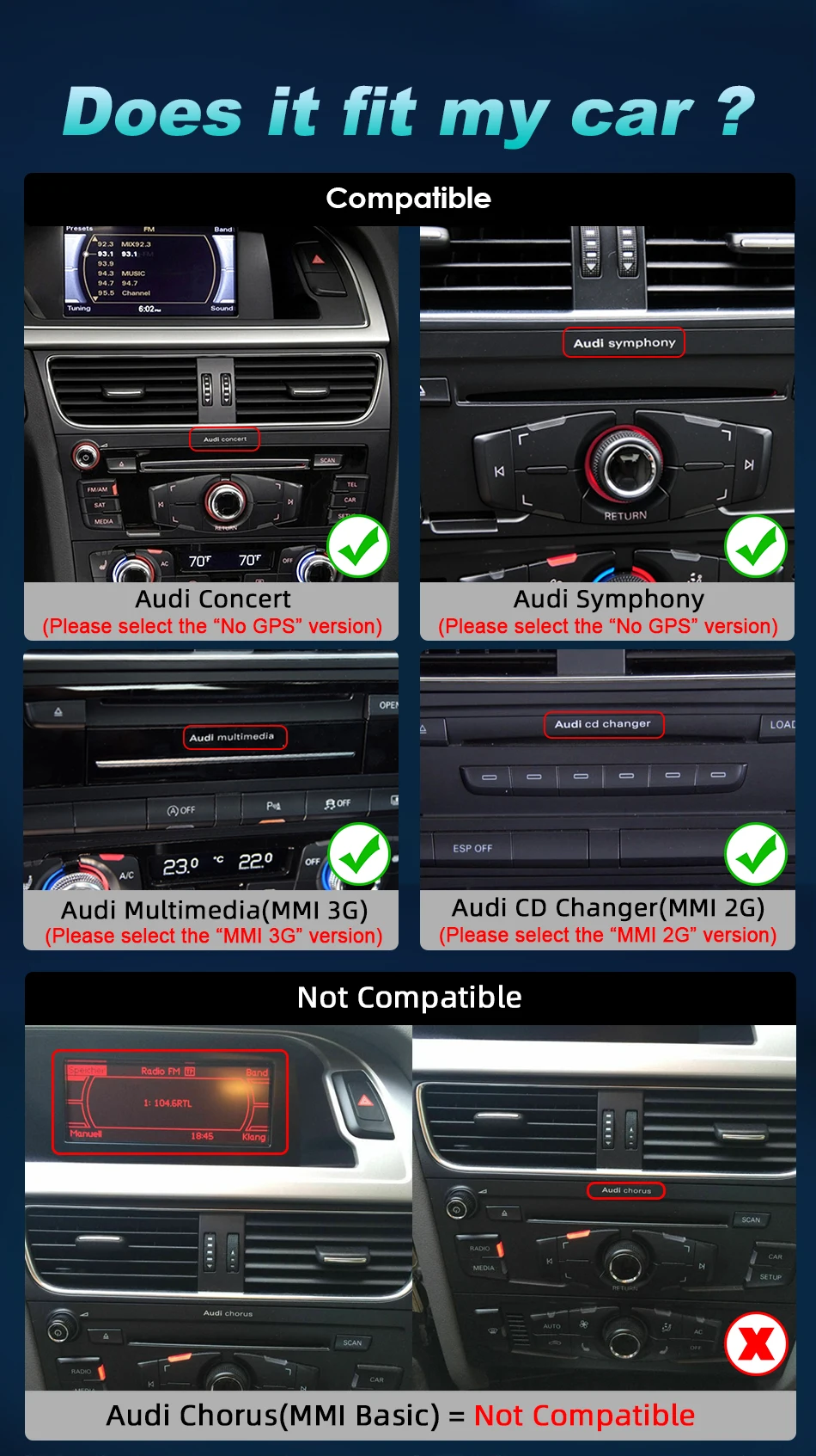 Android 12 Carplay For Audi A4 B8 A5 2008 2009 2010 Mmi 2g High Cd Changer Car Stereo Player Gps ...