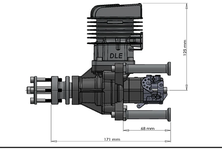 DLE 55 RA Original DLE GAS Engine for RC Airplane Model