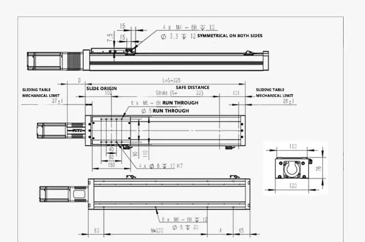 FUYU Motorized Ball Screw Linear Rail Guide Laser Machine Actuator