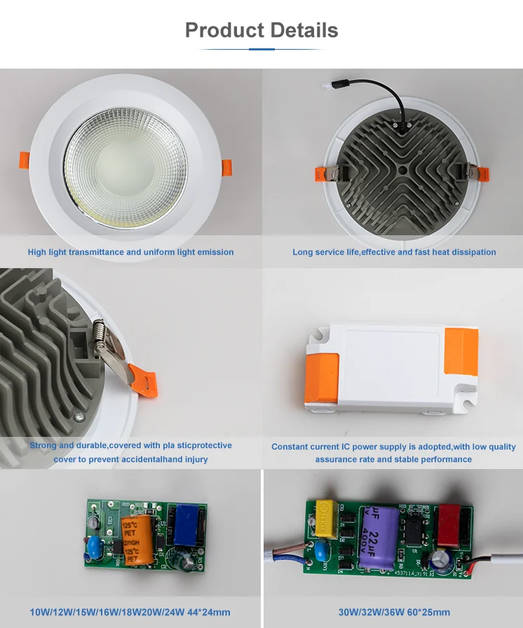 Adjustable Ceiling Trimless Recessed Cown Light Anti Glare Led Cob Downlight - Buy Downlight,Led ...