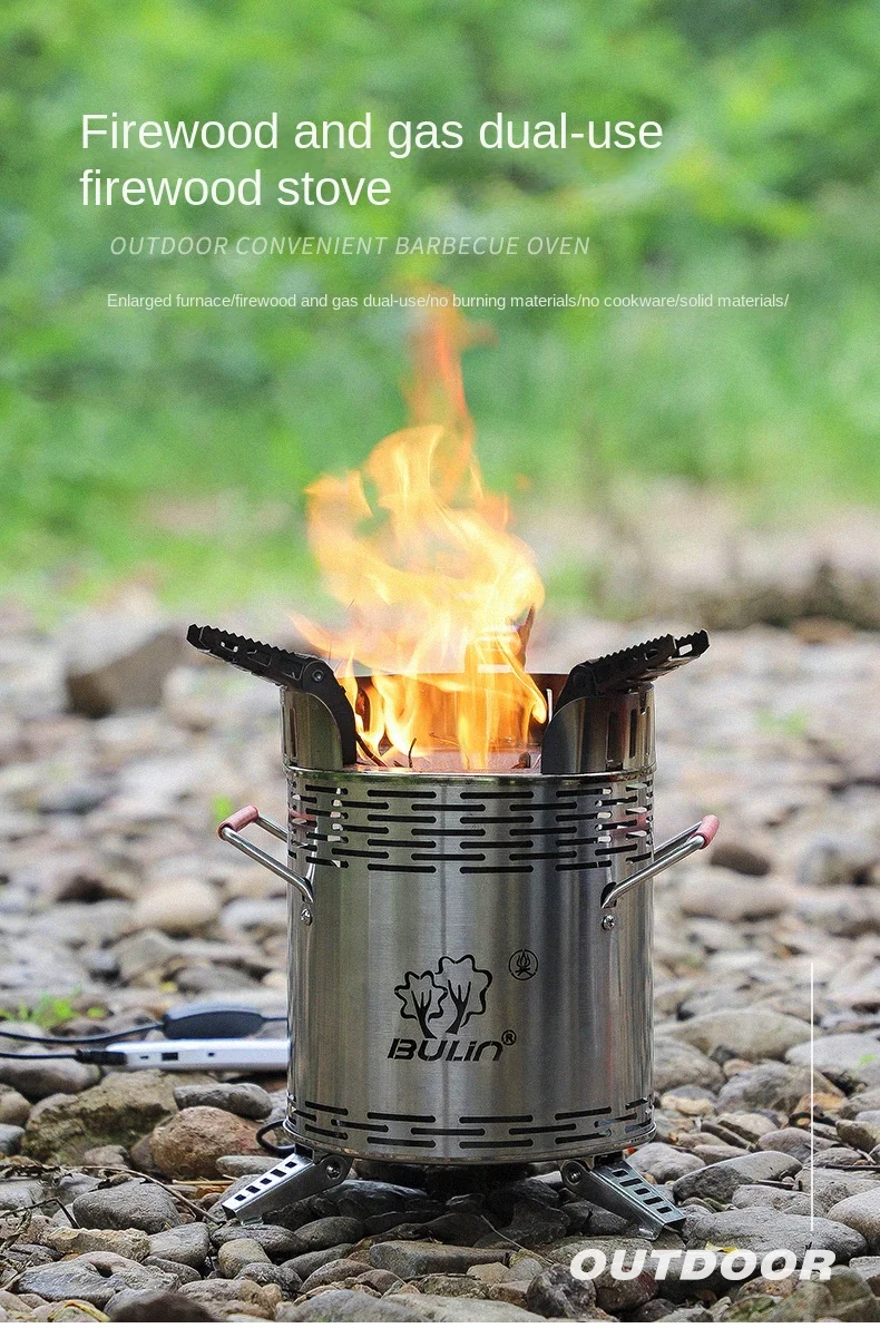Hot Selling Bulin Bl100-q16 Portable Wood Gas Dual-purpose Stove Foldable Stainless Steel ...