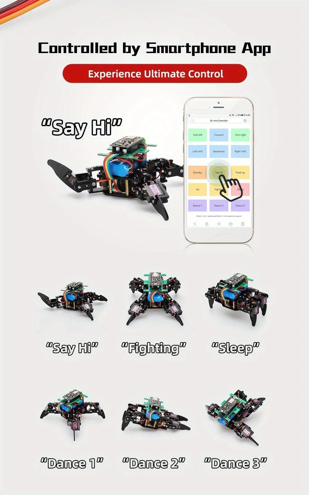 Smart Spider Robot With Esp8266 Wifi For Programming Project Electronic Profesional Robotics Kit ...