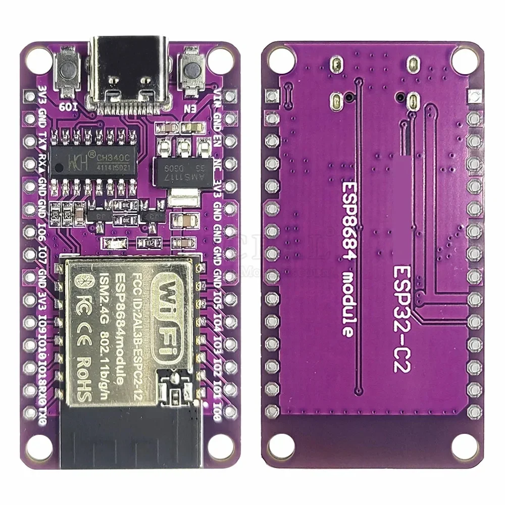 NODEMCU-ESP32-C2 Development Board On-board ESPC2-12 Module Compatible with ESP8684-DevKitM-1 ...