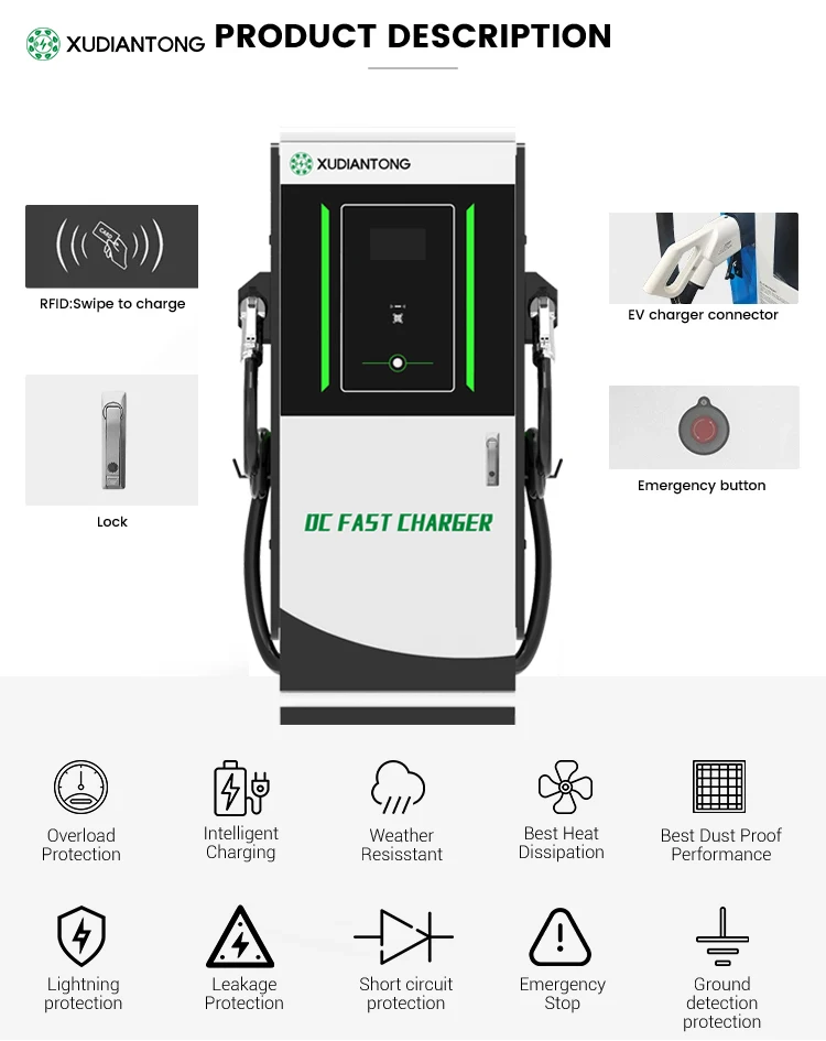 60kw-320kw Electric Vehicle Dc Fast Commercial Charging Station Type 2 Ccs2 Ev Charger Ev Car ...