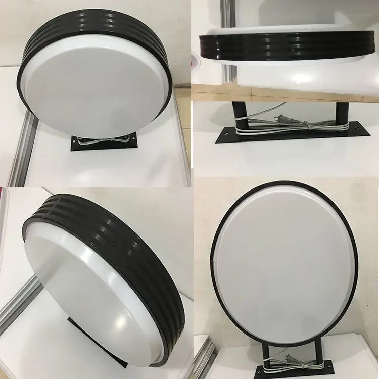 Outdoor Turning Board Lightbox Advertising Round Rotating Light Box Led Sign 3d Acrylic Light ...