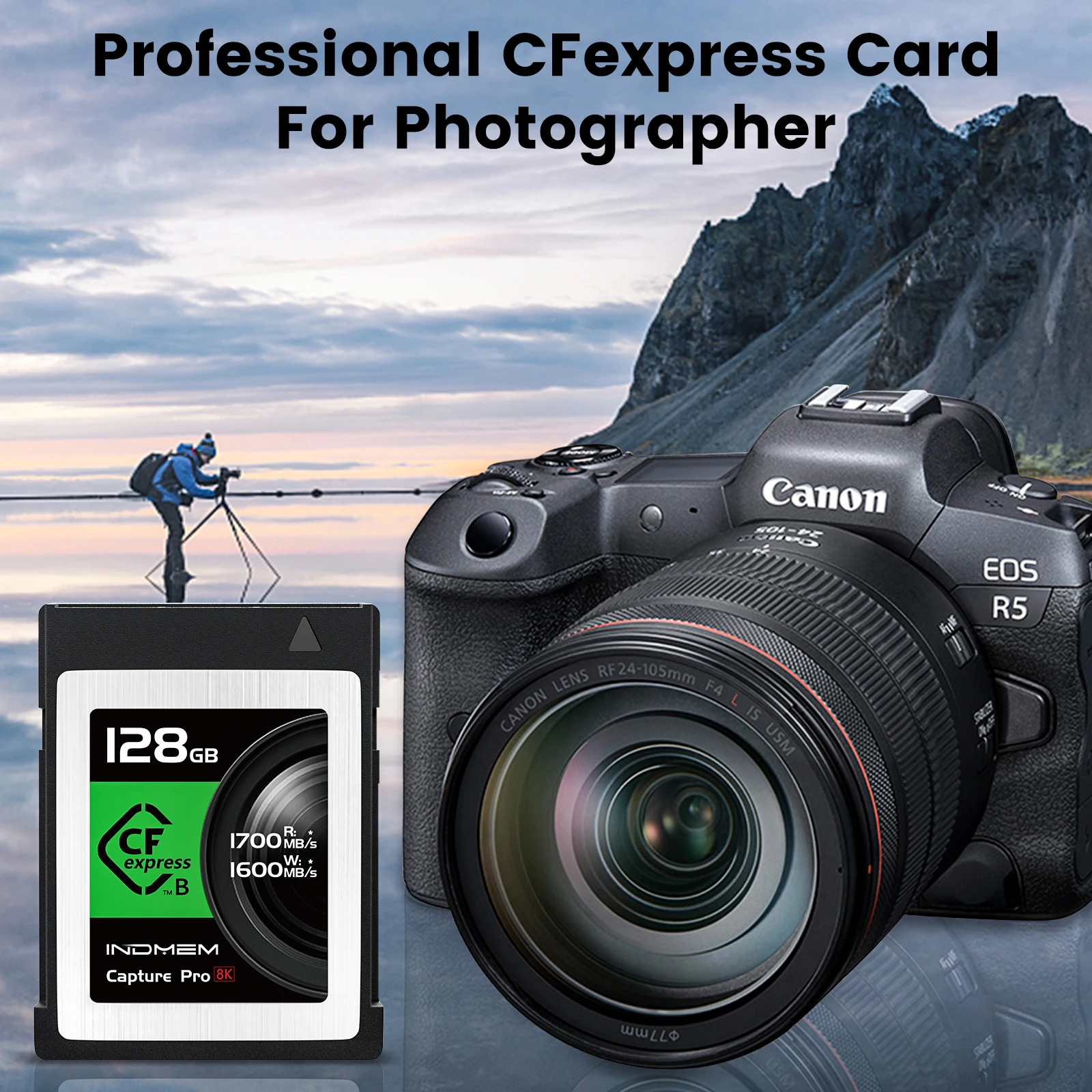 Indmem 512gb Cfexpress Type B Card 128gb 256gb 1tb 2tb Memory Card For Canon R5 Dx3 Nikon D6 Z6 ...