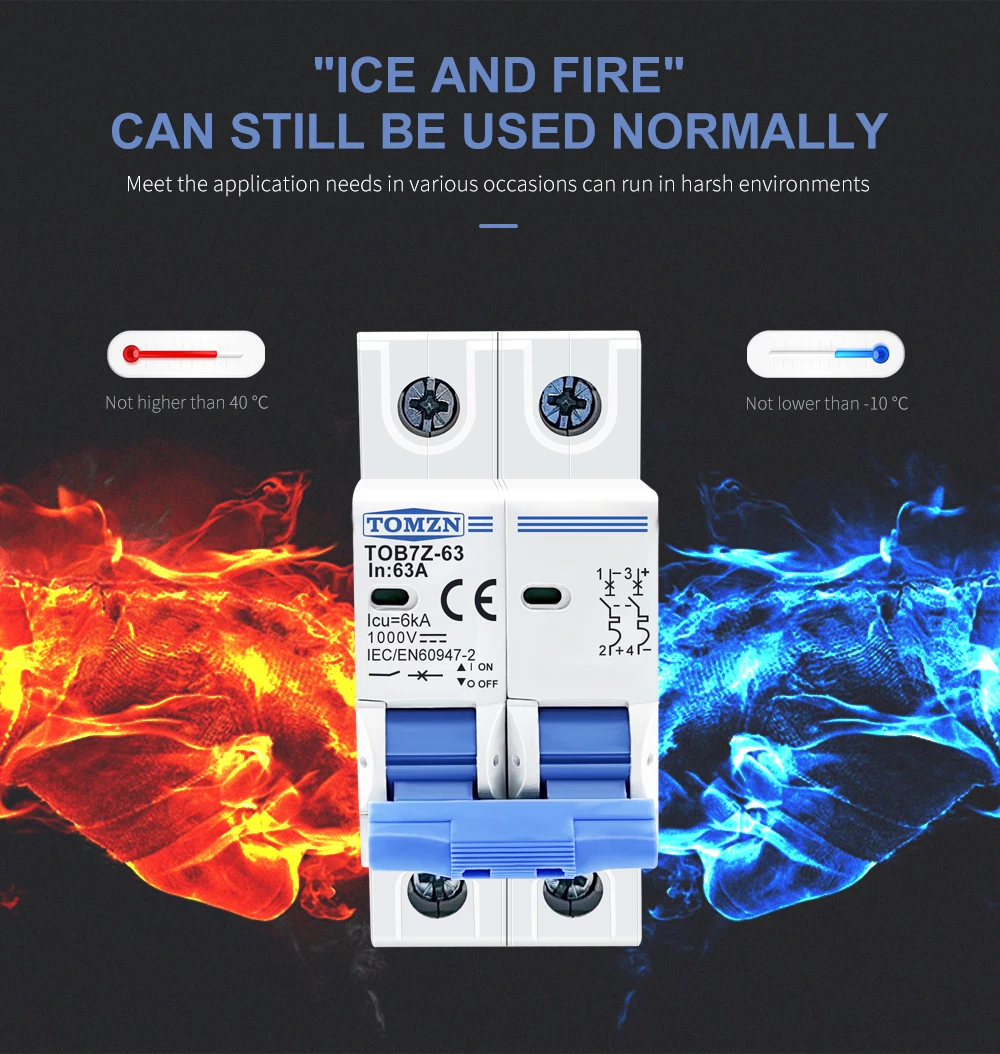TOMZN TOB7Z-63 DC Mcbs for PV Systems - Reliable & Efficient
