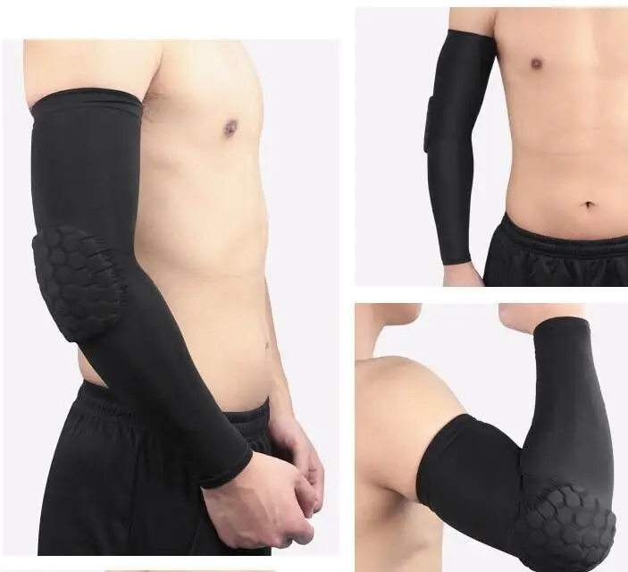 K0087 Hot Football Basketball Compression Arms Pad Honeycomb Crash
