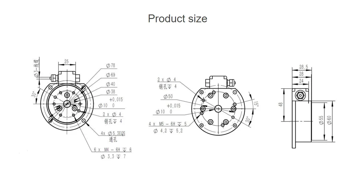 HPS-FT060S 6-Axis Force Torque Sensor for Robot Control
