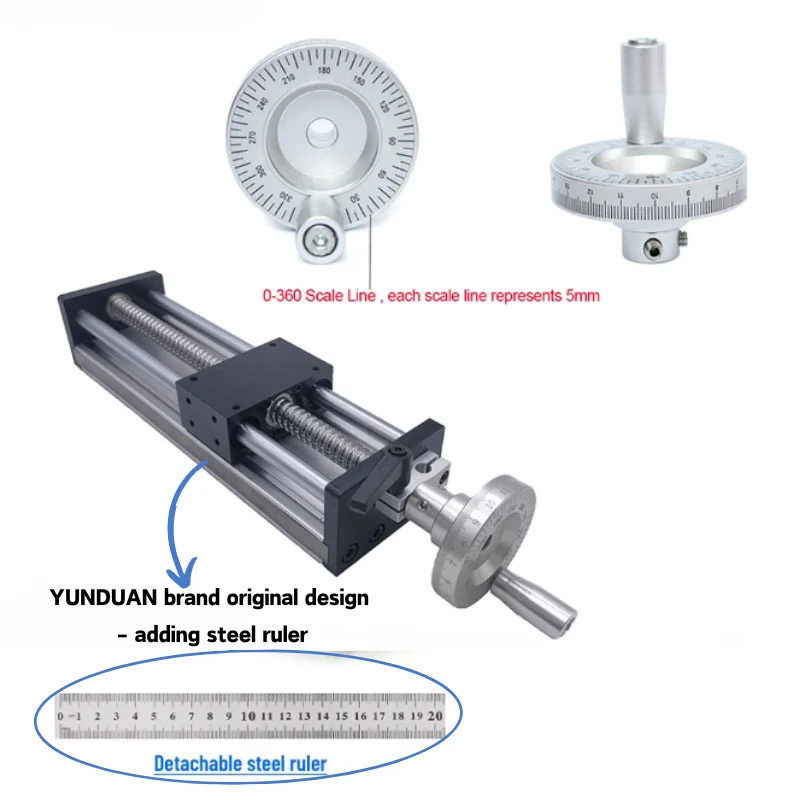 Workbench Linear Guide Manual Sliding Table 50-500MM Stroke