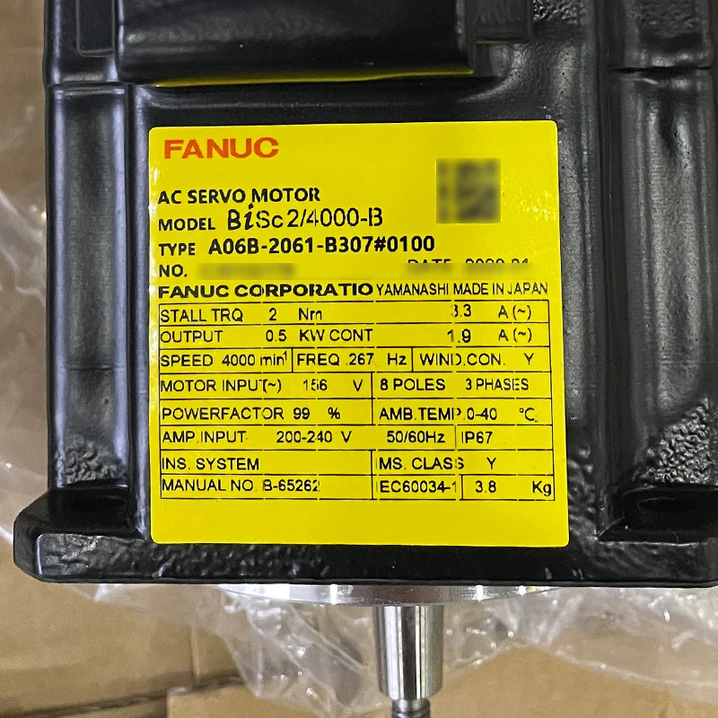 New Original Fanuc Ac Servo Motor A06b-2061-b307#0100 In Stock - Buy A06b-2061-b307#0100,Fanuc ...