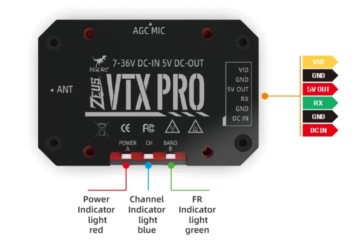 Hglrc Zeus Vtx Pro 1.6w For Fpv Racing Drone For Rc Fpv Quadcopter Freestyle Fancy Flight Drone ...