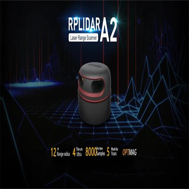 Slamtec Rplidar A2 2d 360degree 12 Meters Scanning Radius Lidar Sensor Scanner For Obstacle ...