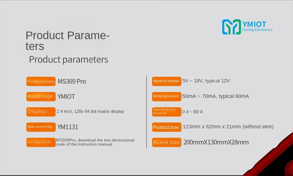 Yuming MS309PRO OBD Engine Analyzer Diagnostic Tool with Battery ...